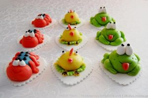 Sweet Cake Decoration with Marzipan Fruits, Flowers, and Fun Designs