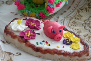 Sweet Cake Decoration with Marzipan Fruits, Flowers, and Fun Designs