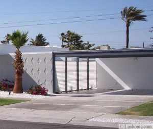Mid Century Modern Block Wall Designs Showing off Geometric Shadow Patterns