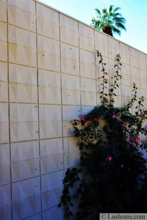 Mid Century Modern Block Wall Designs Showing off Geometric Shadow Patterns