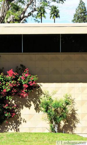 Mid Century Modern Block Wall Designs Showing off Geometric Shadow Patterns