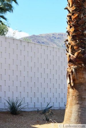 Mid Century Modern Block Wall Designs Showing off Geometric Shadow Patterns