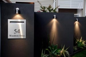 How to Beautify House Number Signs with Plants and Outdoor Lights