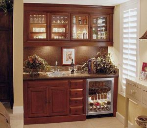 Small Home Bar Ideas Maximizing Wall Niche Space