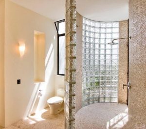 Custom Glass Block Shower Designs Add Beautiful Curves to Modern Bathrooms