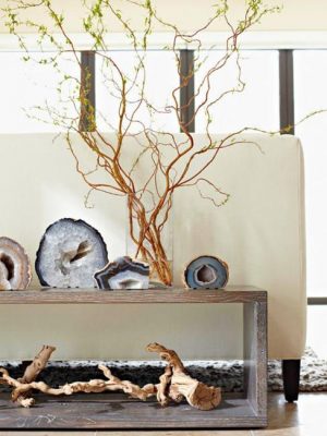 Natural Influence, Modern Interior Decorating with Tree Branches
