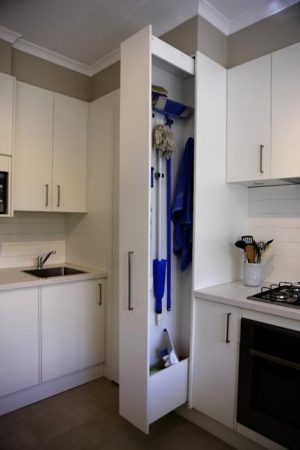 Sliding Home Organizers for Mops and Brooms, Space Saving Storage Solutions