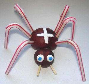 Fun Fall Crafts, Chestnuts Halloween Decorations and Craft Ideas for Kids