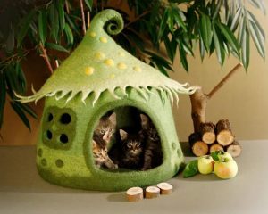 Pet Houses Decorated with Plants Connect Modern Design with Nature