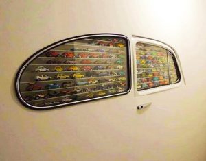 Wall Decorating with Toy Cars, Kids Storage and Organization Ideas