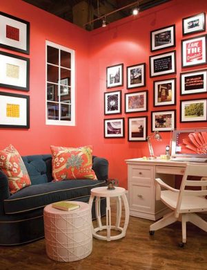 Modern Coral Color in Interior Design and Decorating, Matching Room Colors