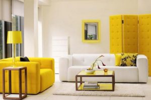 Yellow Colors in Modern Living Room Designs