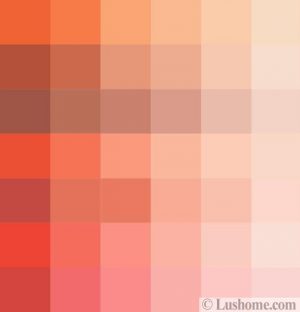 Tender and Bright Orange Pink Color Shades Creating Warm, Modern Interiors