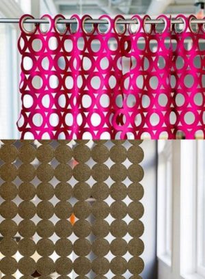 Original Felt Craft Ideas, Perforated Window Curtains