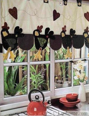 Original Felt Craft Ideas, Perforated Window Curtains