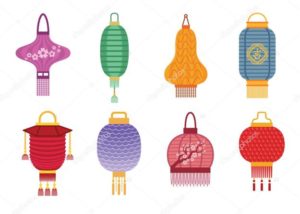 Paper Crafts, Chinese Lanterns for Good Feng Shui and Festive Holiday ...