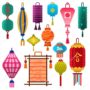 Paper Crafts, Chinese Lanterns for Good Feng Shui and Festive Holiday ...