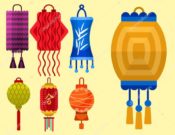 Paper Crafts, Chinese Lanterns for Good Feng Shui and Festive Holiday ...