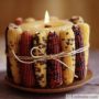 Thanksgiving Table Centerpieces Designed with Corn, Fall Decorating Ideas