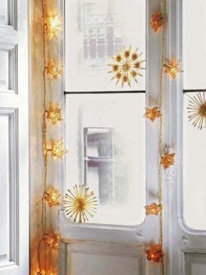 Star Power of Christmas Lights to Brighten Up Window Decorating