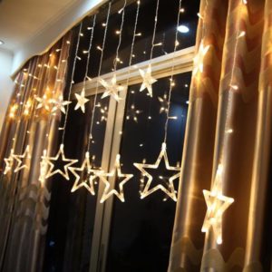 Star Power of Christmas Lights to Brighten Up Window Decorating