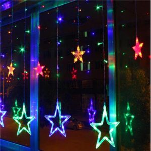 Star Power of Christmas Lights to Brighten Up Window Decorating