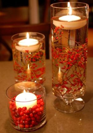 Floating Candles, Great Modern Ideas for Fall Decorating Inside and Out