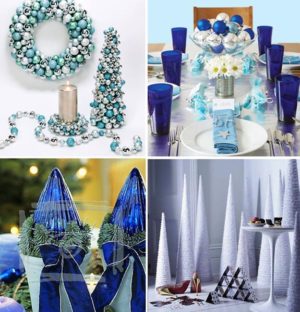 Silver Blue Christmas Color Combinations, Winter Inspired Holiday Decor ...