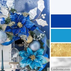 Silver Blue Christmas Color Combinations, Winter Inspired Holiday Decor ...