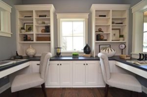50 Home Office Designs with Kitchen Cabinets and Shelves, Modern ...