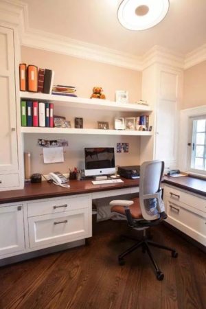 50 Home Office Designs with Kitchen Cabinets and Shelves, Modern ...