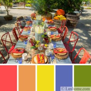 Outdoor Party Table Decoration, 50 Colorful Themes, Summer Decorating Ideas