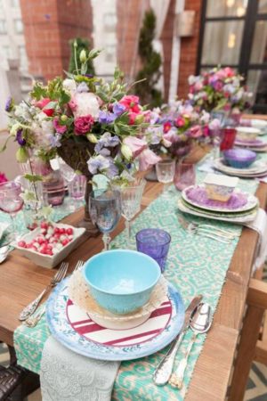 Outdoor Party Table Decoration, 50 Colorful Themes, Summer Decorating Ideas