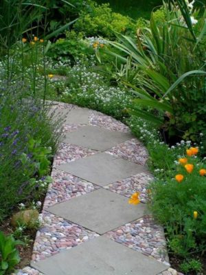 Beautiful Garden Paths and Walkways, Design Ideas with Concrete Slabs ...