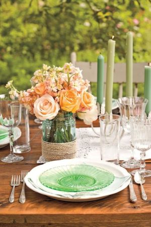 Modern Tableware and Beautiful Summer Party Table Decoration, 50 Table ...