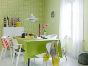 Modern Interior Design and Decor in Light Green Colors and Soft Pastels
