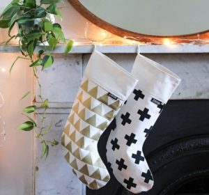Christmas Decorating with Stockings Showing Modern Designs