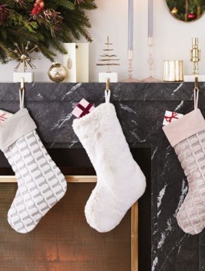 Christmas Decorating with Stockings Showing Modern Designs