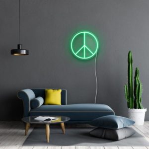 Peace Symbol Lamps, Meaningful Neon Lighting Ideas for Modern Interior ...
