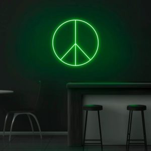 Peace Symbol Lamps, Meaningful Neon Lighting Ideas for Modern Interior ...