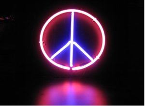 Peace Symbol Lamps, Meaningful Neon Lighting Ideas for Modern Interior ...