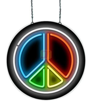 Peace Symbol Lamps, Meaningful Neon Lighting Ideas for Modern Interior ...