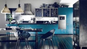 Blue Kitchen Colors, Calm Accents in Modern Kitchen Designs