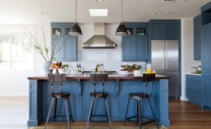Blue Kitchen Colors, Calm Accents in Modern Kitchen Designs