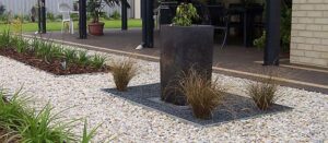 Yard Landscaping with Black Rocks, Popular Stone Types for Modern ...