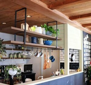 How to Add Vertical Storage Space, Under the Ceiling Shelves