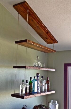 How to Add Vertical Storage Space, Under the Ceiling Shelves