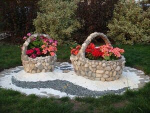 White Rocks in Yard Landscaping, Creative and Contemporary Design Ideas