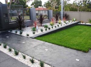 White Rocks in Yard Landscaping, Creative and Contemporary Design Ideas
