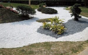 White Rocks in Yard Landscaping, Creative and Contemporary Design Ideas